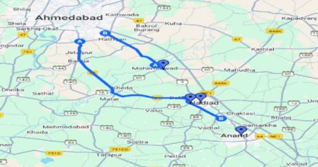 Tourist Map Guide of Nadiad - Gujarat Orbit