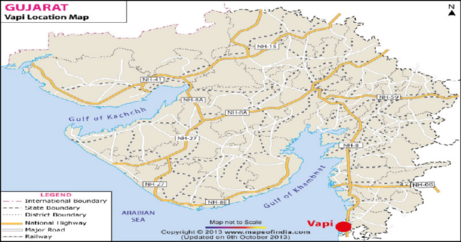 Tourist Map Guide of Vapi - Gujarat Orbit