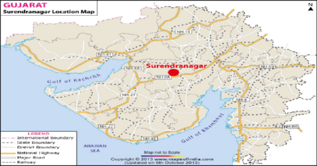 Tourist Map Guide of Surendranagar - Gujarat Orbit