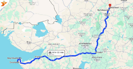 Dwarka Tourist Map Guide - Gujarat Orbit